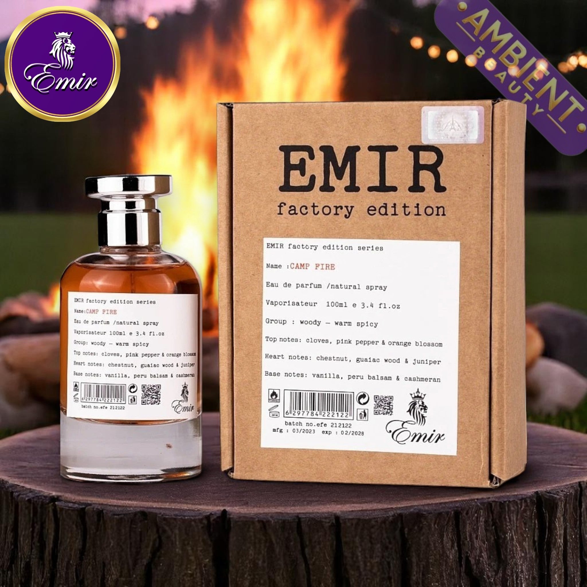 EMIR Factory Edition Camp Fire Eau De Parfum 100ml by Paris Corner ...